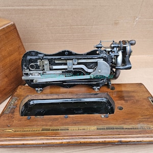 Antique Wertheim Superba Sewing Machine: Fiddle Base, Mother of Pearl ...