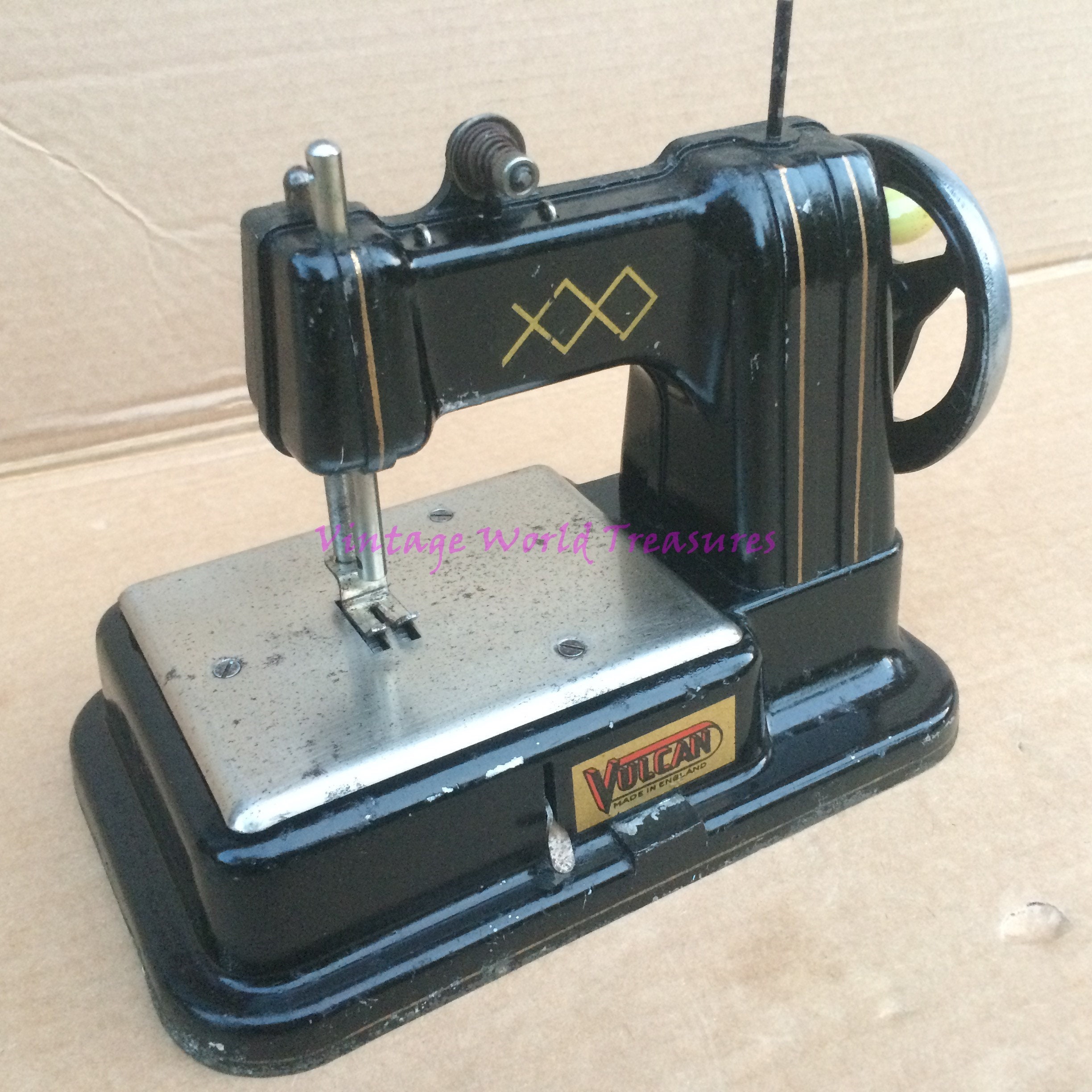 Vulcan Toy, Miniature Child's Chain Stitch Hand Crank Sewing Machine - Etsy