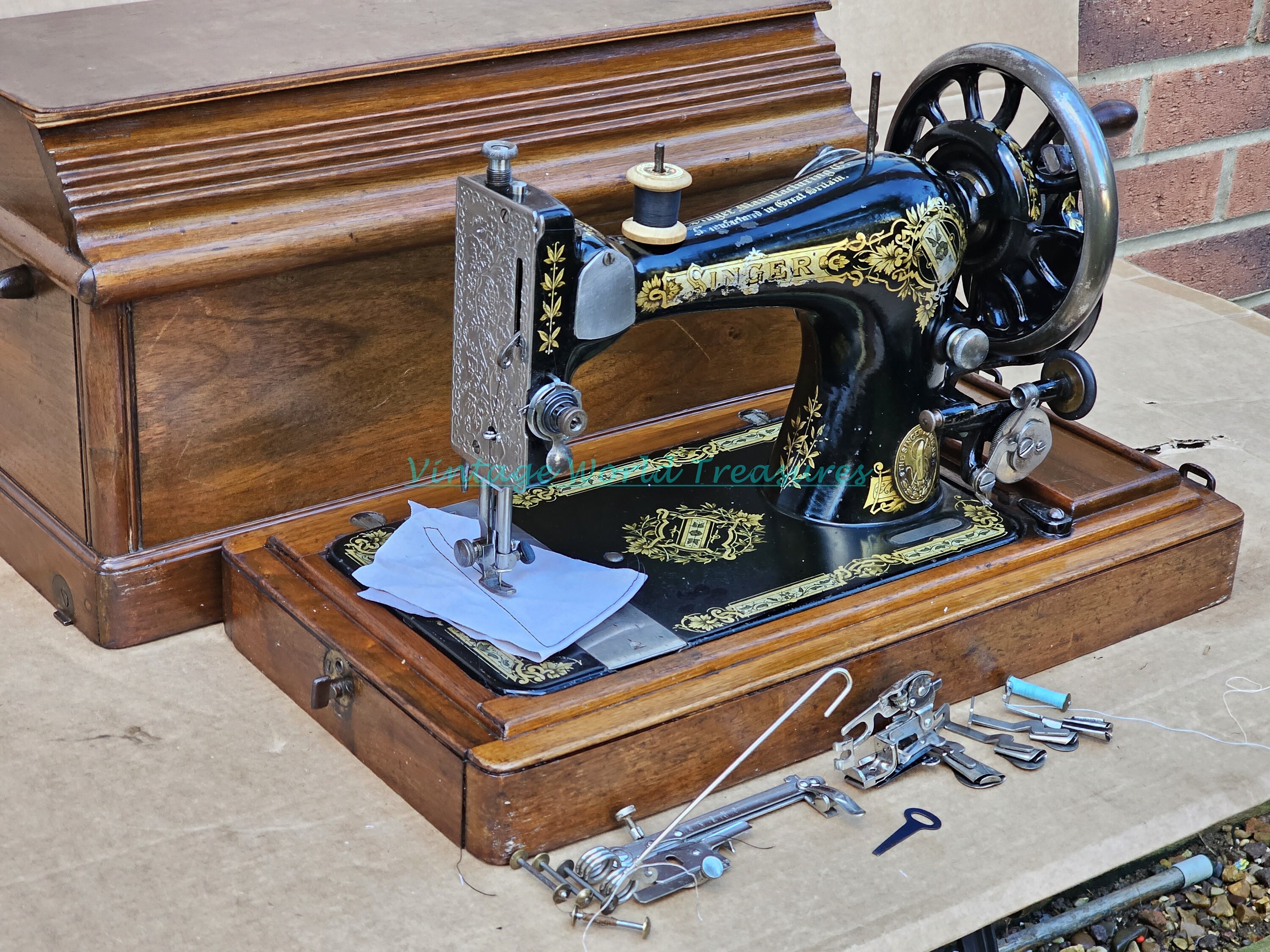 Vintage Singer 28k Hand Crank Sewing Machine) - Etsy