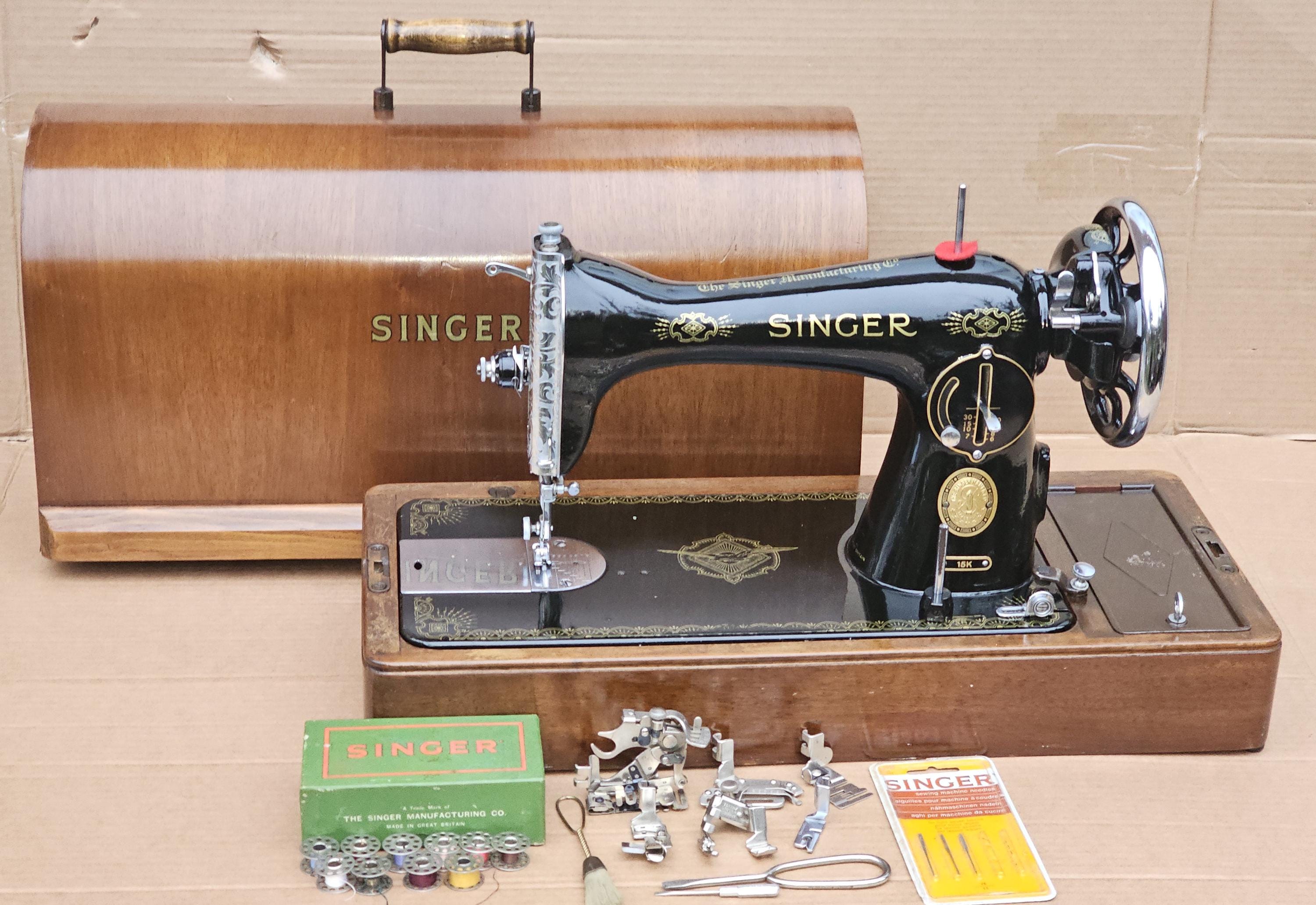 Singer 15, 15K Vintage Sewing Machine With Bentwood Case - Etsy