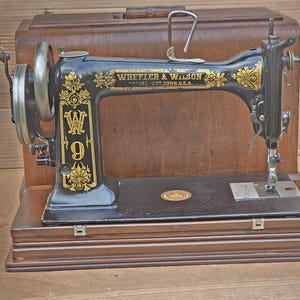 Antique Wheeler & Wilson 9 Sewing Machine. - Etsy