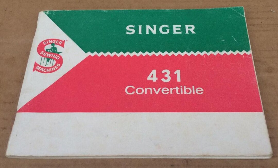 Singer 431 Convertible Sewing Machine Instruction Manual - Etsy