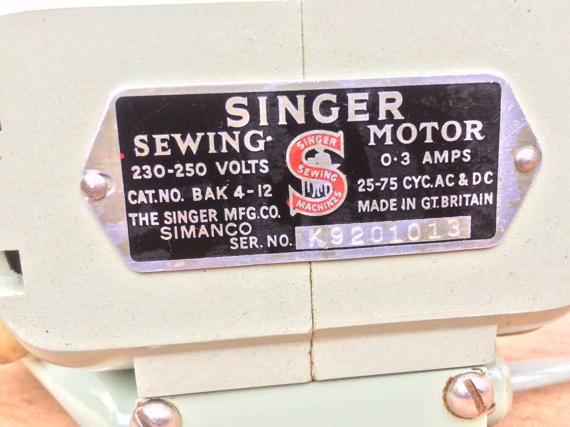 Green Singer 320K/319K Sewing Machine Motor With Light Assembly - Etsy