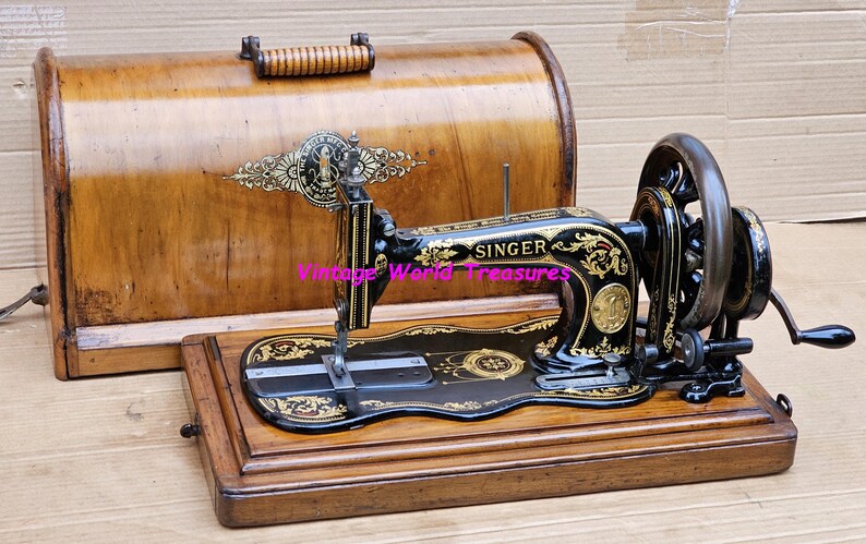 Singer 12K Fiddle Base Hand Crank Sewing Machine - Etsy