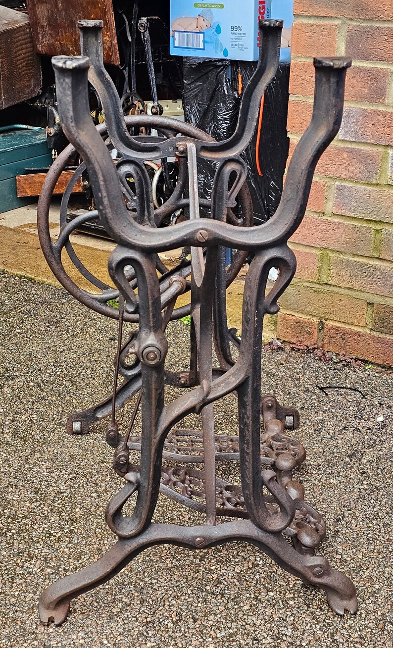 Antique Hurtu French Treadle Sewing Machine Frame Only - Etsy