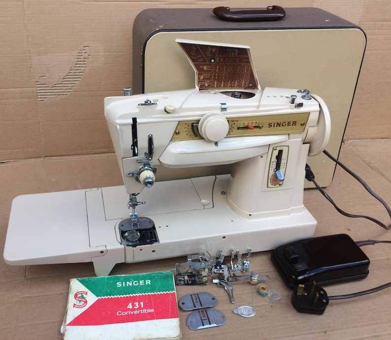 Singer 431G Slant-o-matic Sewing Machine: Freehand Embroidery, Multi ...