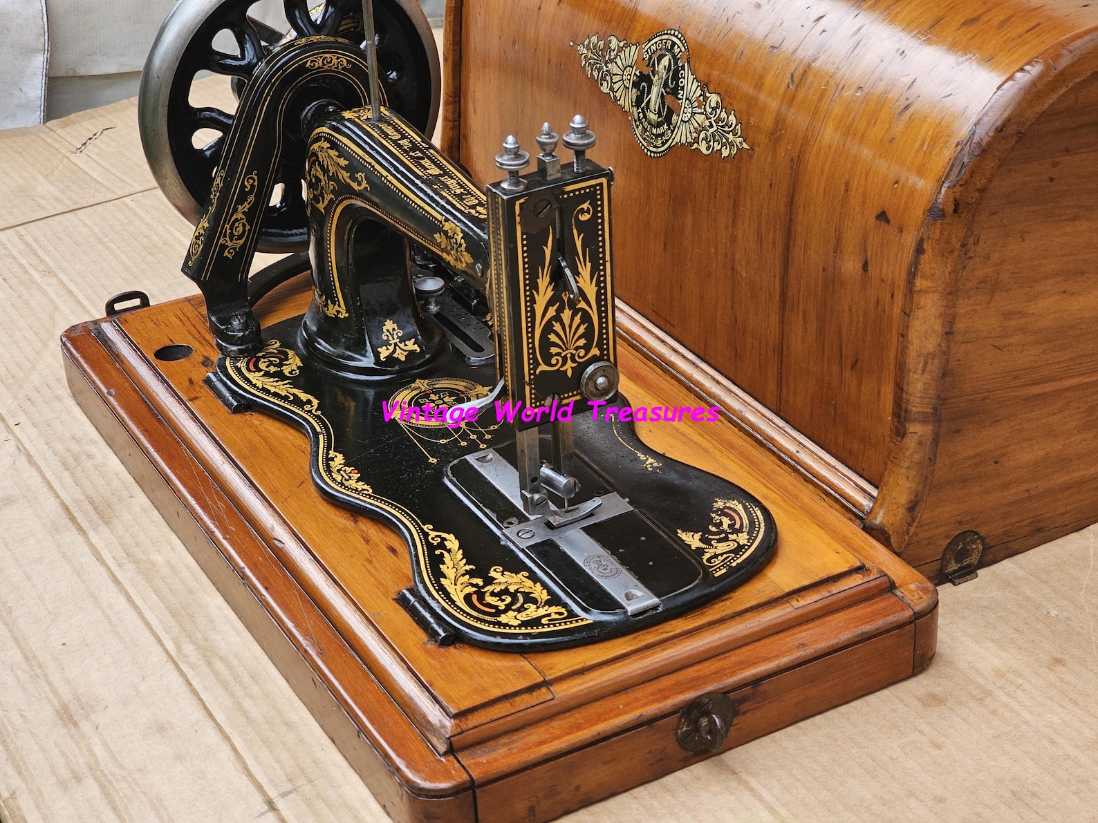Singer 12K Fiddle Base Hand Crank Sewing Machine - Etsy