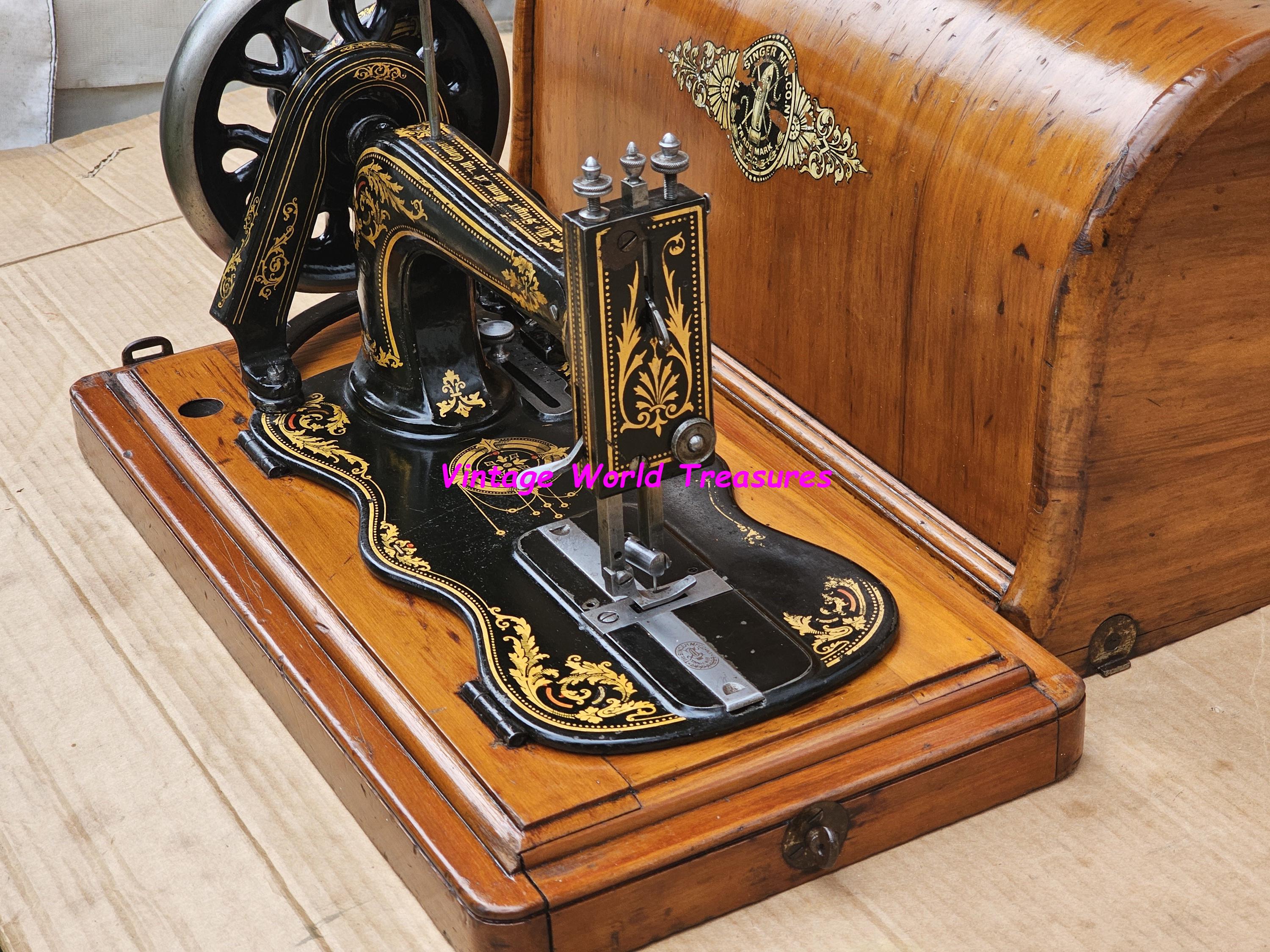 Singer 12K Fiddle Base Hand Crank Sewing Machine - Etsy