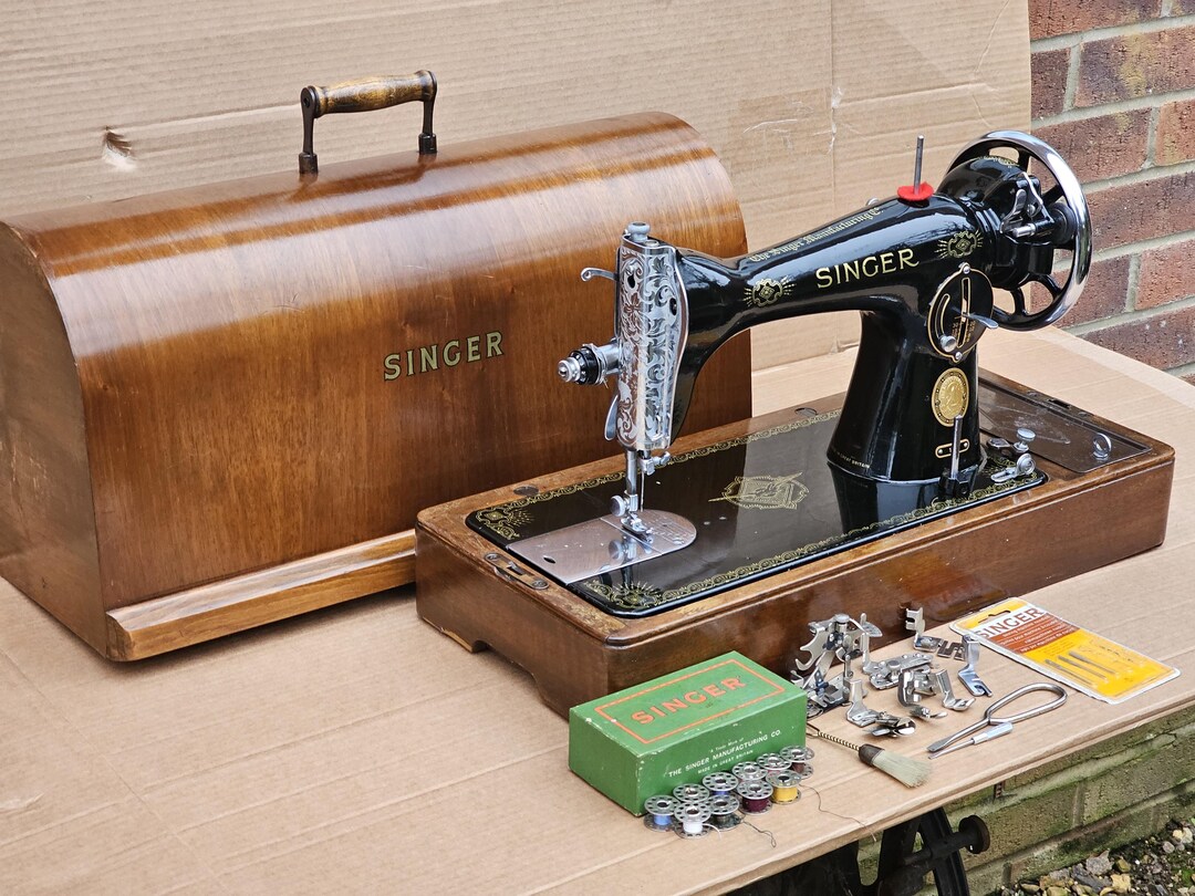 Singer 15, 15K Vintage Sewing Machine With Bentwood Case - Etsy