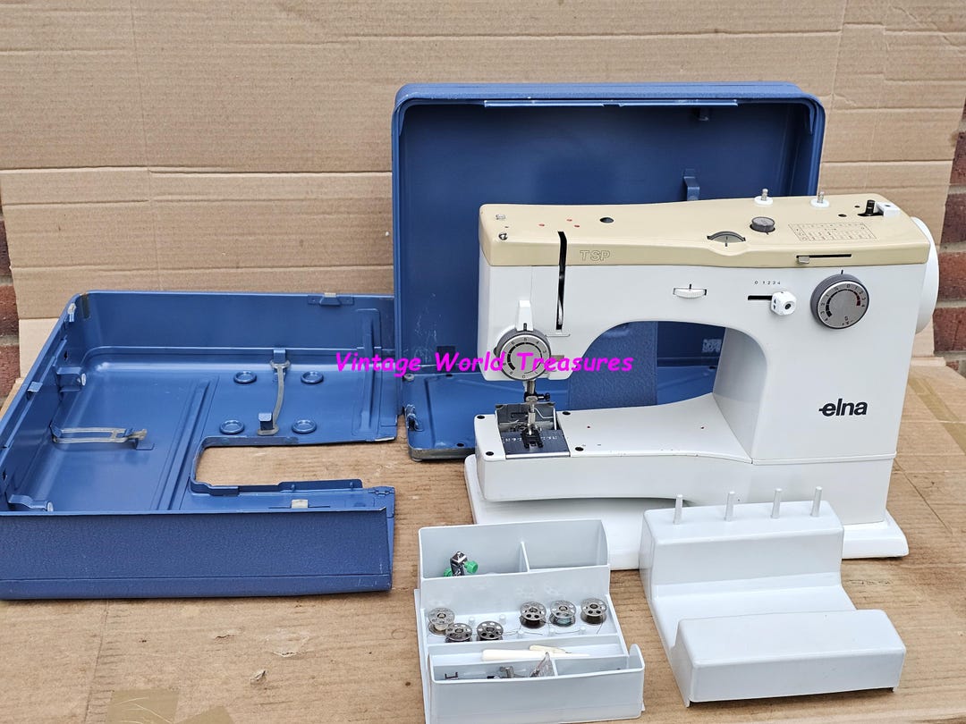 Elna TSP Vintage Sewing Machine With Accessories and Case. - Etsy Australia