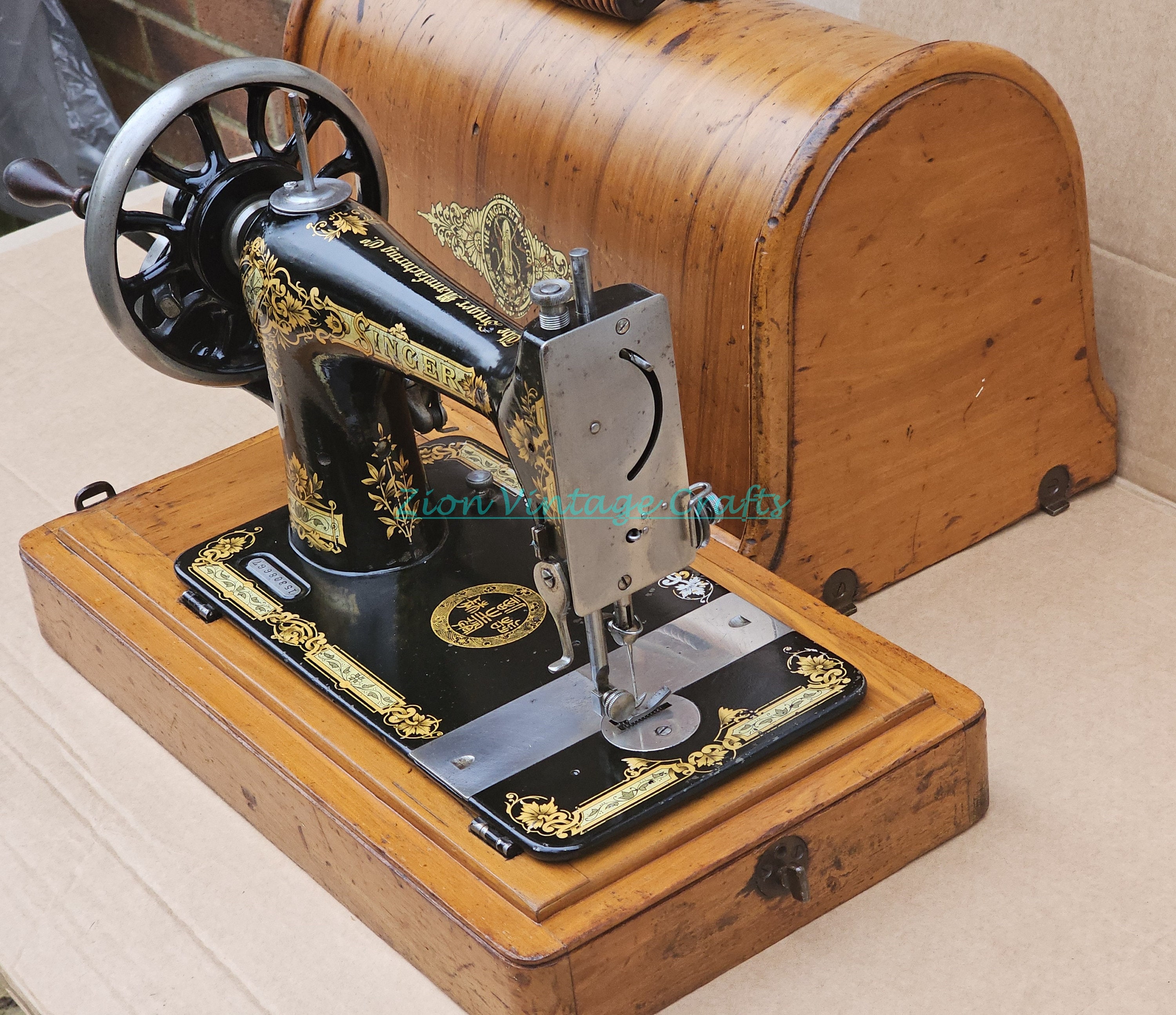 Rare Singer 39-2 Antique Hand Crank Sewing Machine With Case - Etsy