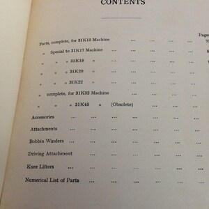 Illustrated List of Parts for Singer 31K Machines Manual - Etsy