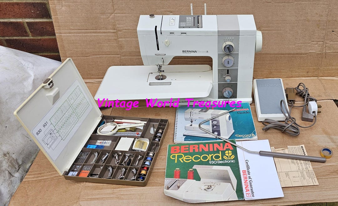 Bernina 930 Electronic Vintage Sewing Machine With Instruction Manuals ...
