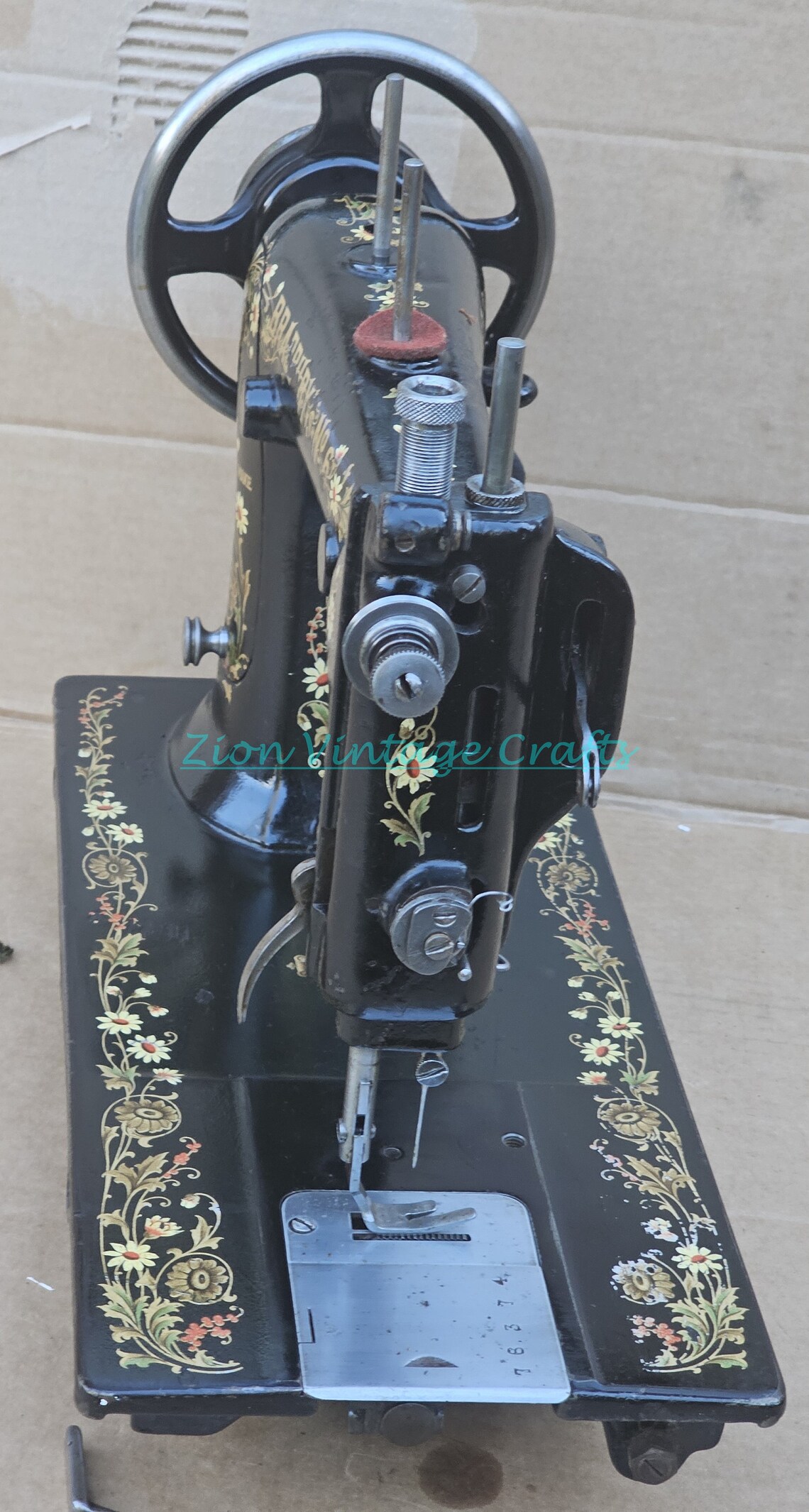 Antique Bradbury No. 6 Sewing Machine Treadle Head With the Duke Trade ...