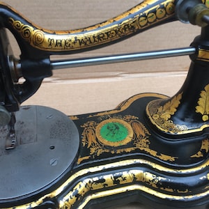 The Windsor Antique Swan Neck Lockstitch Hand Crank Sewing Machine. - Etsy
