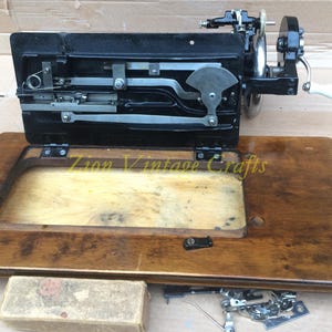 Antique Frister & Rossman Handcrank Transverse Shuttle Sewing Machine ...