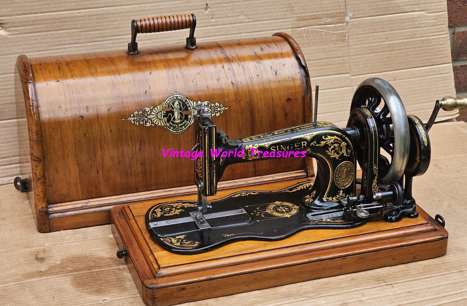 Singer 12K Fiddle Base Hand Crank Sewing Machine - Etsy