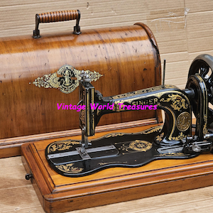 Singer 12K Fiddle Base Hand Crank Sewing Machine - Etsy