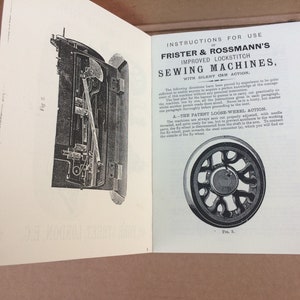 Frister Rossmann Improved Lockstitch Sewing Machine Instruction Manual ...