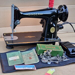 Singer 201K Electric Sewing Machine With Accessories and Instruction ...