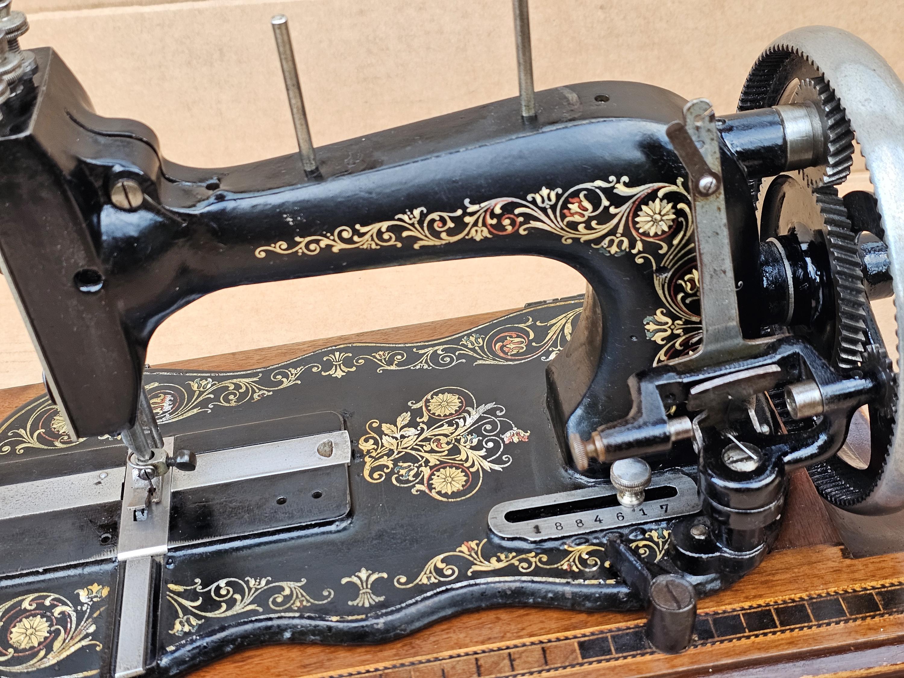 Antique Fiddle Base Hand Crank Sewing Machine - Etsy