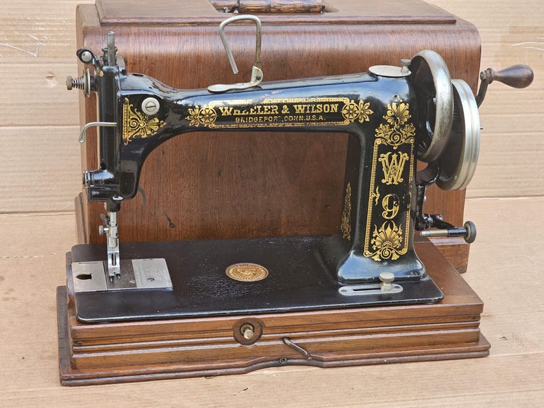 Antique Wheeler & Wilson 9 Sewing Machine. - Etsy