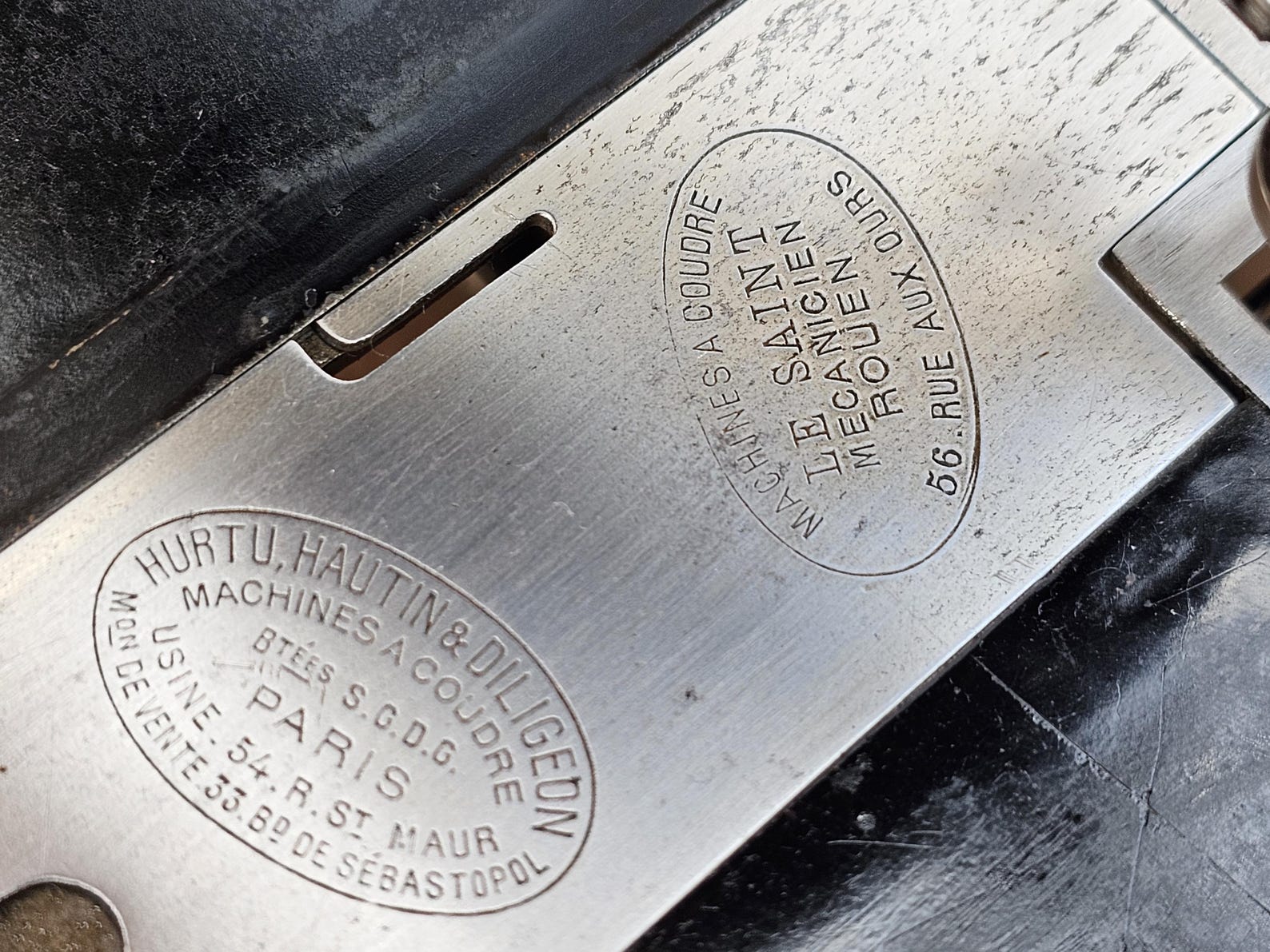 LA MODERNE Hurtu Veritable Antique Lockstich Sewing Machine Paris Head ...