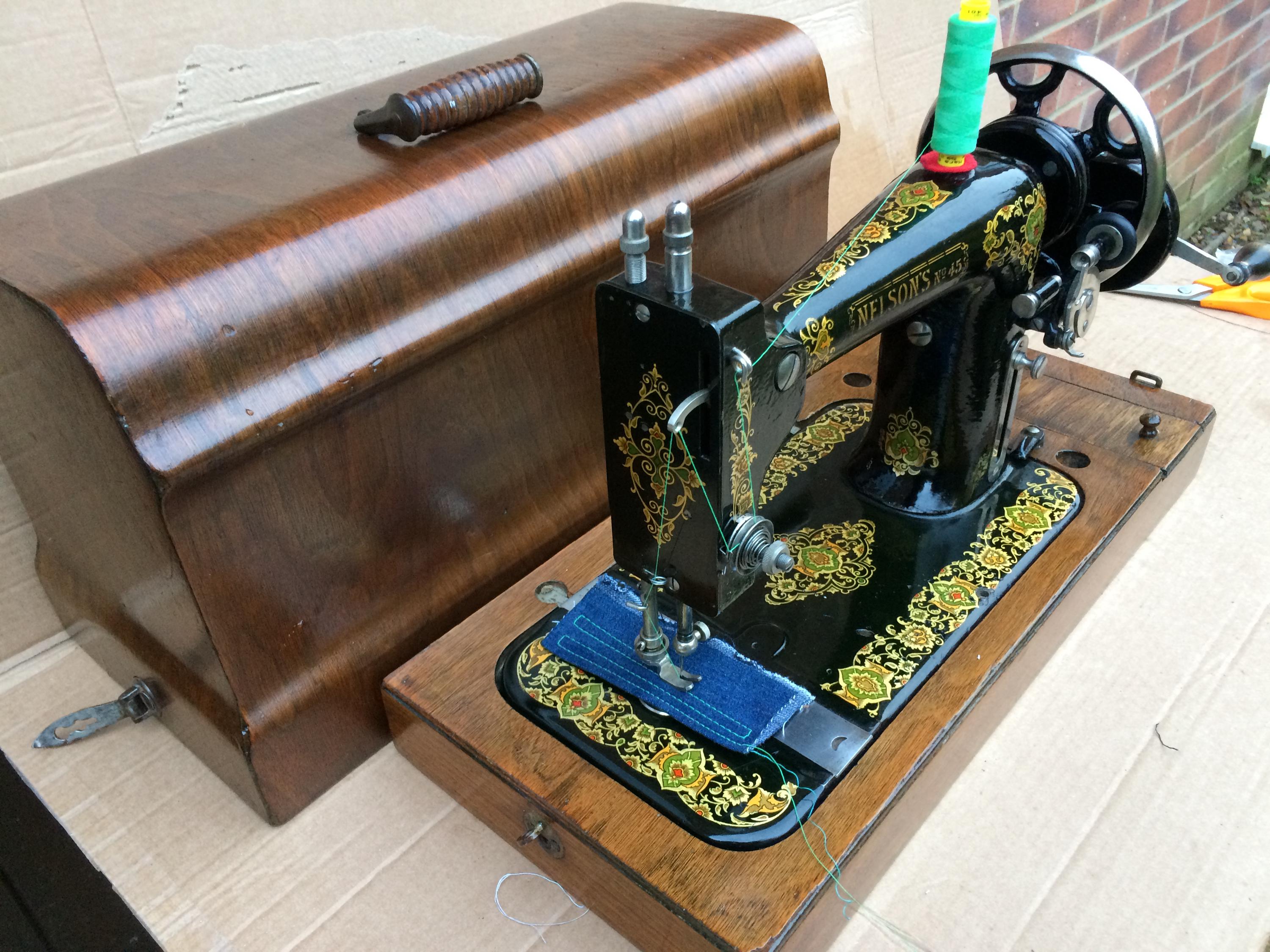 Nelson No. 45 Hand Crank Vintage Sewing Machine With Case - Etsy
