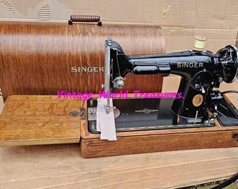 Vintage Sewing Machine SINGER STORAGE CASE Empty for Model 99 128 ...