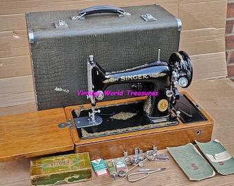 Centennial Singer 99K Vintage Electric Sewing Machine in Bentwood Case ...
