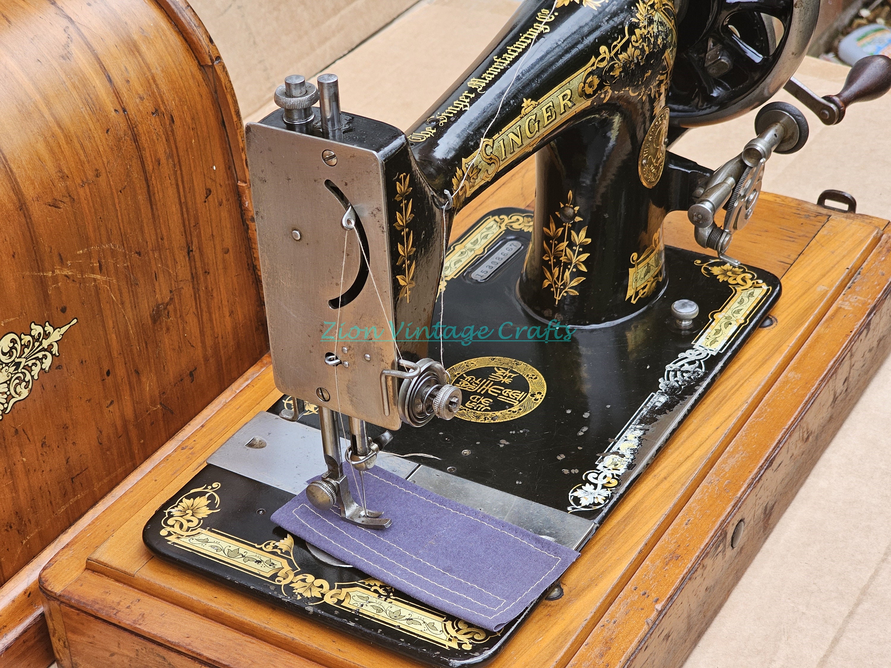 Rare Singer 39-2 Antique Hand Crank Sewing Machine With Case - Etsy