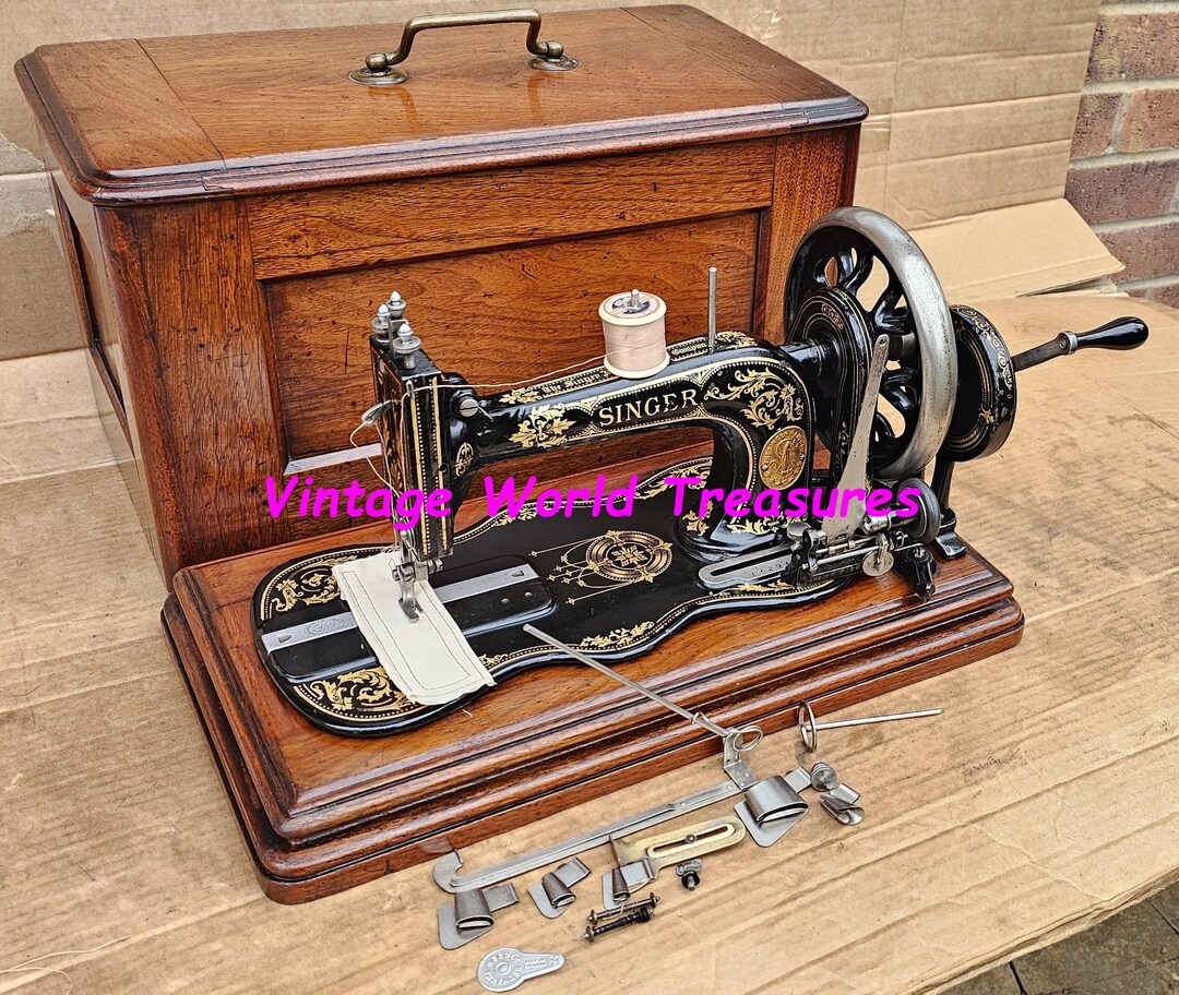 Stunning Singer 12K Fiddle Base Hand Crank Sewing Machine - Etsy