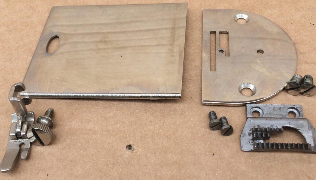 Vintage Singer 215G Sewing Machine Slide Plate, Feed Dog, Throat Plate ...