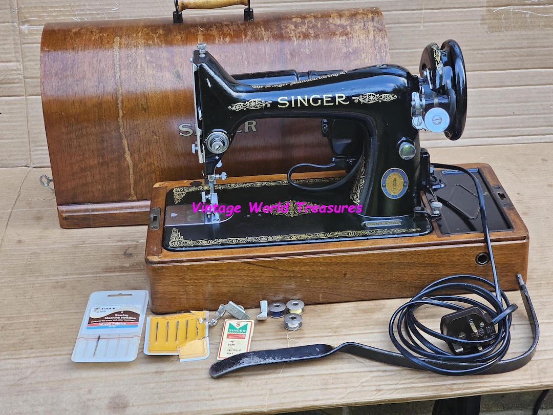 Centennial Singer 99K Vintage Electric Sewing Machine in Bentwood Case ...