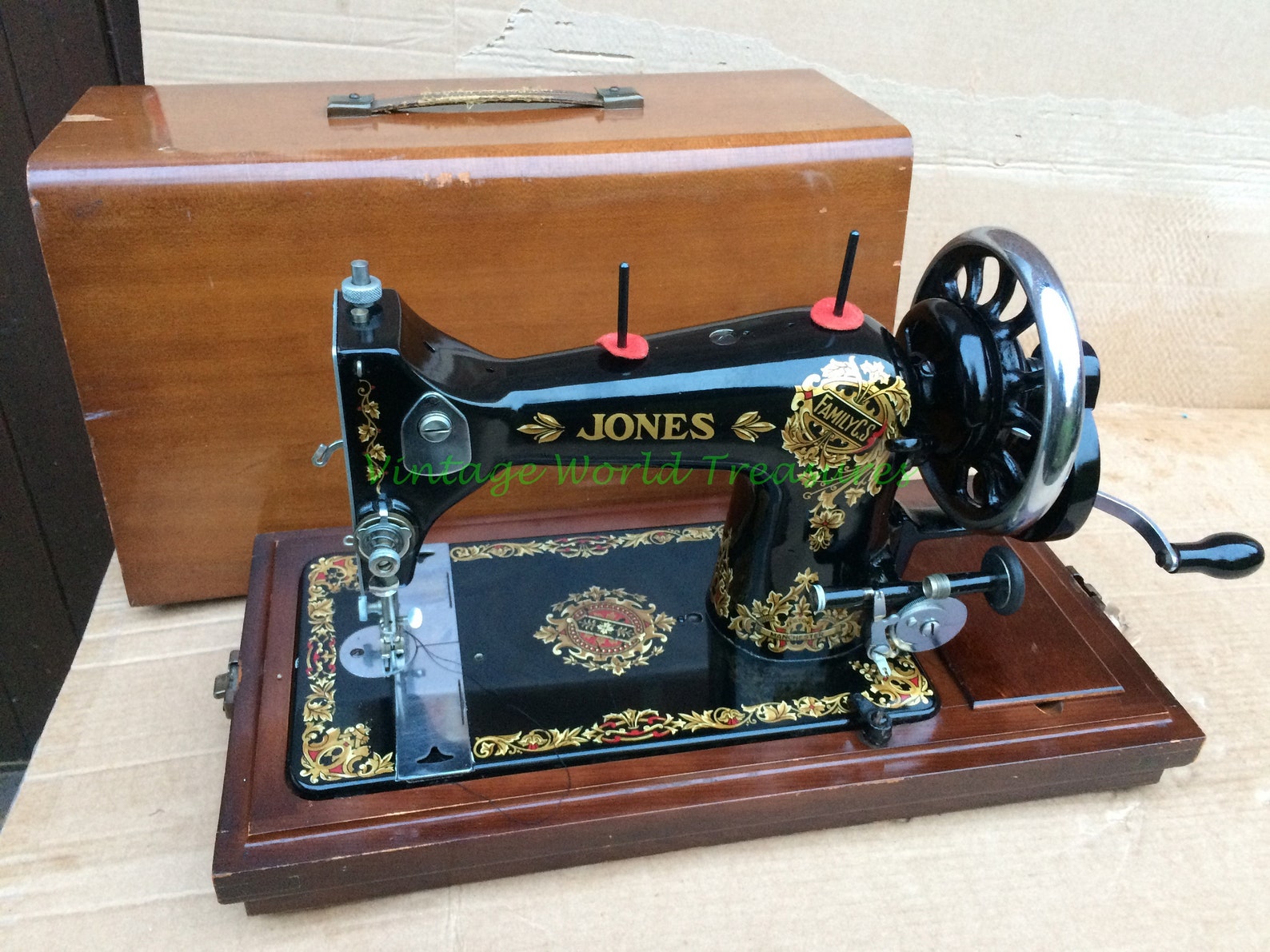 Beautiful Jones Hand Crank Vintage Sewing Machine - Etsy