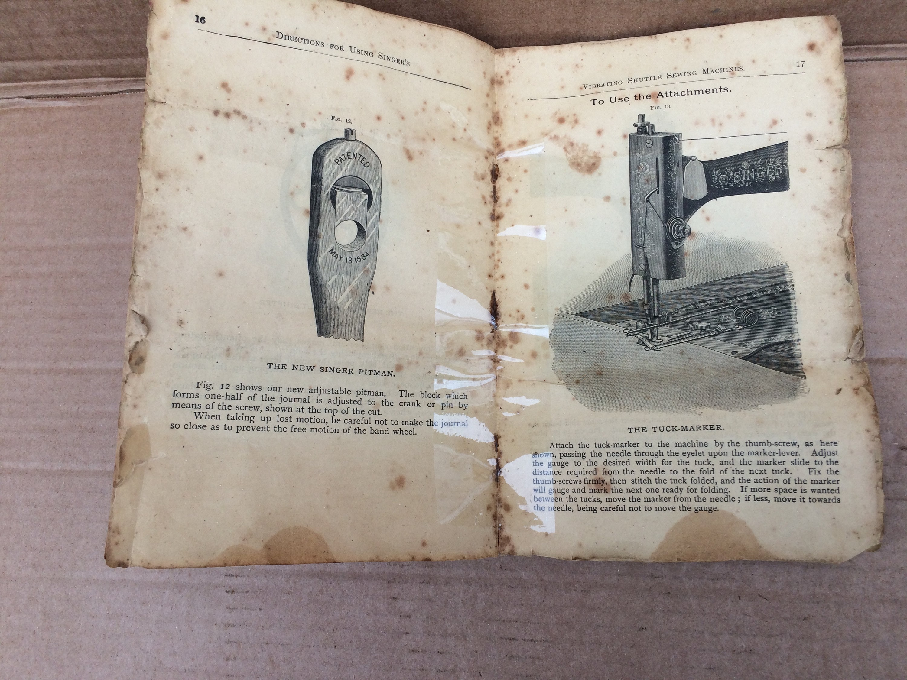Singer Vibrating Shuttle Sewing Machines 1891 Instruction Manual - Etsy