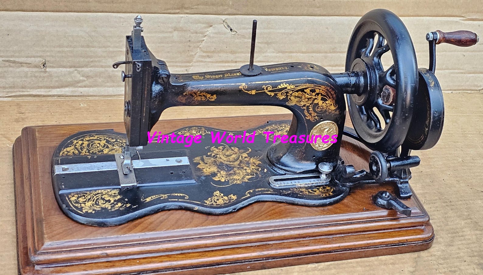 Singer 12K Fiddle Base Sewing Machine With Large Roses Decals - Etsy