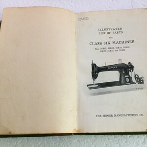 Illustrated List of Parts for Singer 31K Machines Manual - Etsy