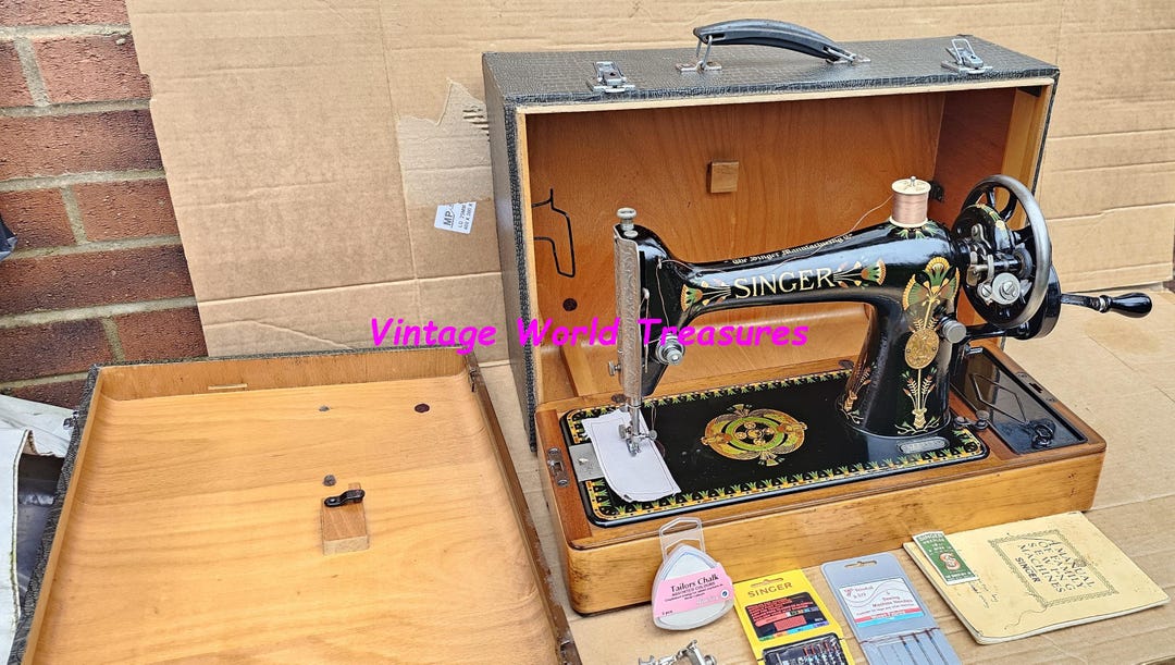 Singer 66K Hand Crank Lotus Sewing Machine 1917 - Etsy