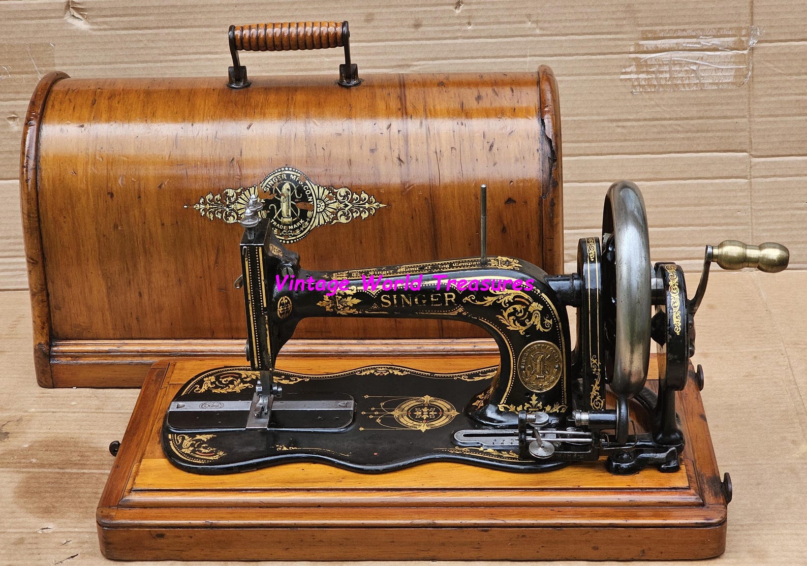 Singer 12K Fiddle Base Hand Crank Sewing Machine - Etsy