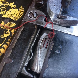 Antique Singer 12K Fiddle Base Sewing Machine With Large Roses Decals ...