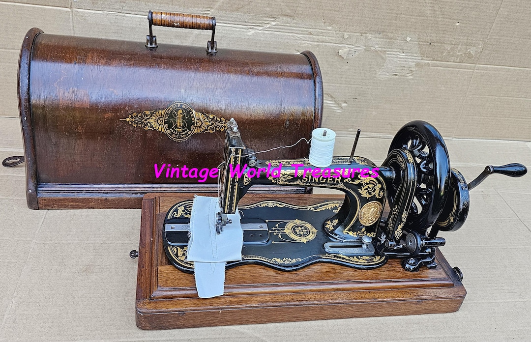Antique Singer 12K Fiddle Base Hand Crank Sewing Machine - Etsy