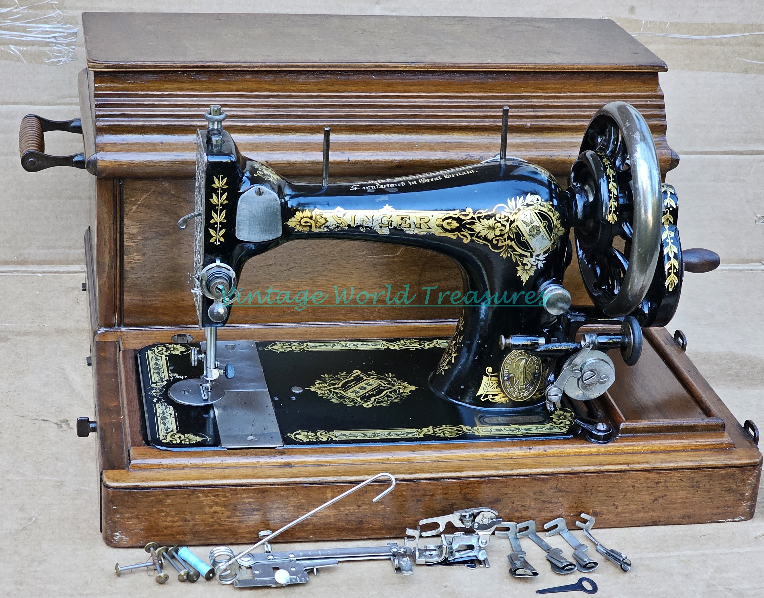 Vintage Singer 28k Hand Crank Sewing Machine) - Etsy