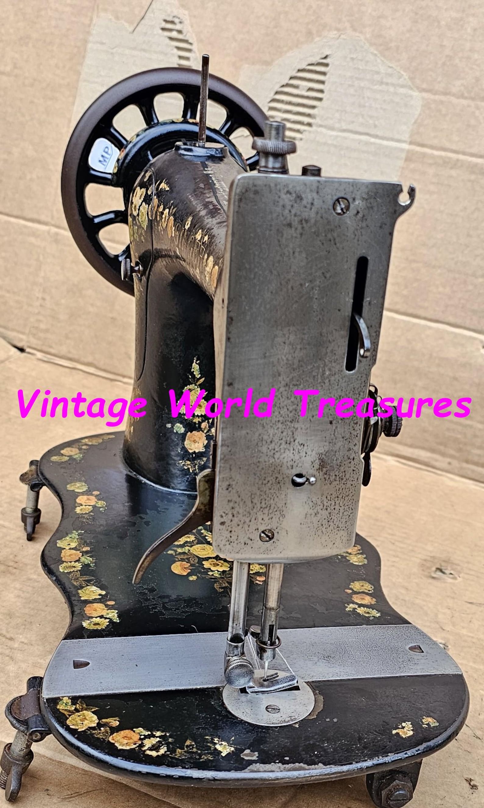 Antique Singer VS2 Treadle Sewing Machine Head: Floral Painted Decor - Etsy
