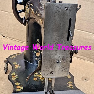 Antique Singer VS2 Fiddle Base Treadle Sewing Machine Head Painted Pink ...