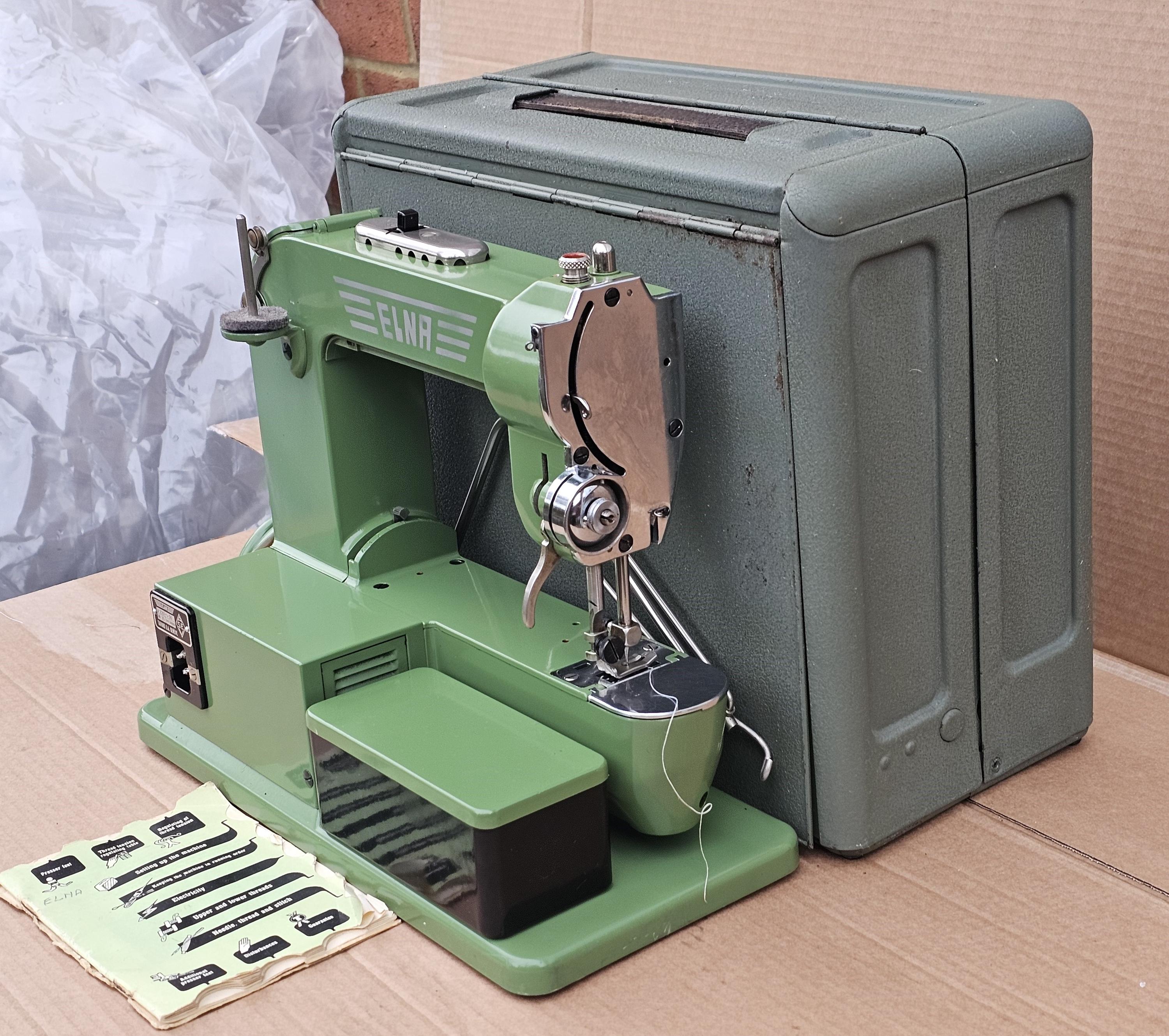 Elna Grasshopper Electric Free-arm Sewing Machine With Accessories ...