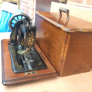 Antique Naumann Hand Crank Transverse Shuttle Sewing Machine - Etsy