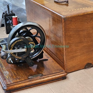 Antique Wertheim Superba Sewing Machine: Fiddle Base, Mother of Pearl ...