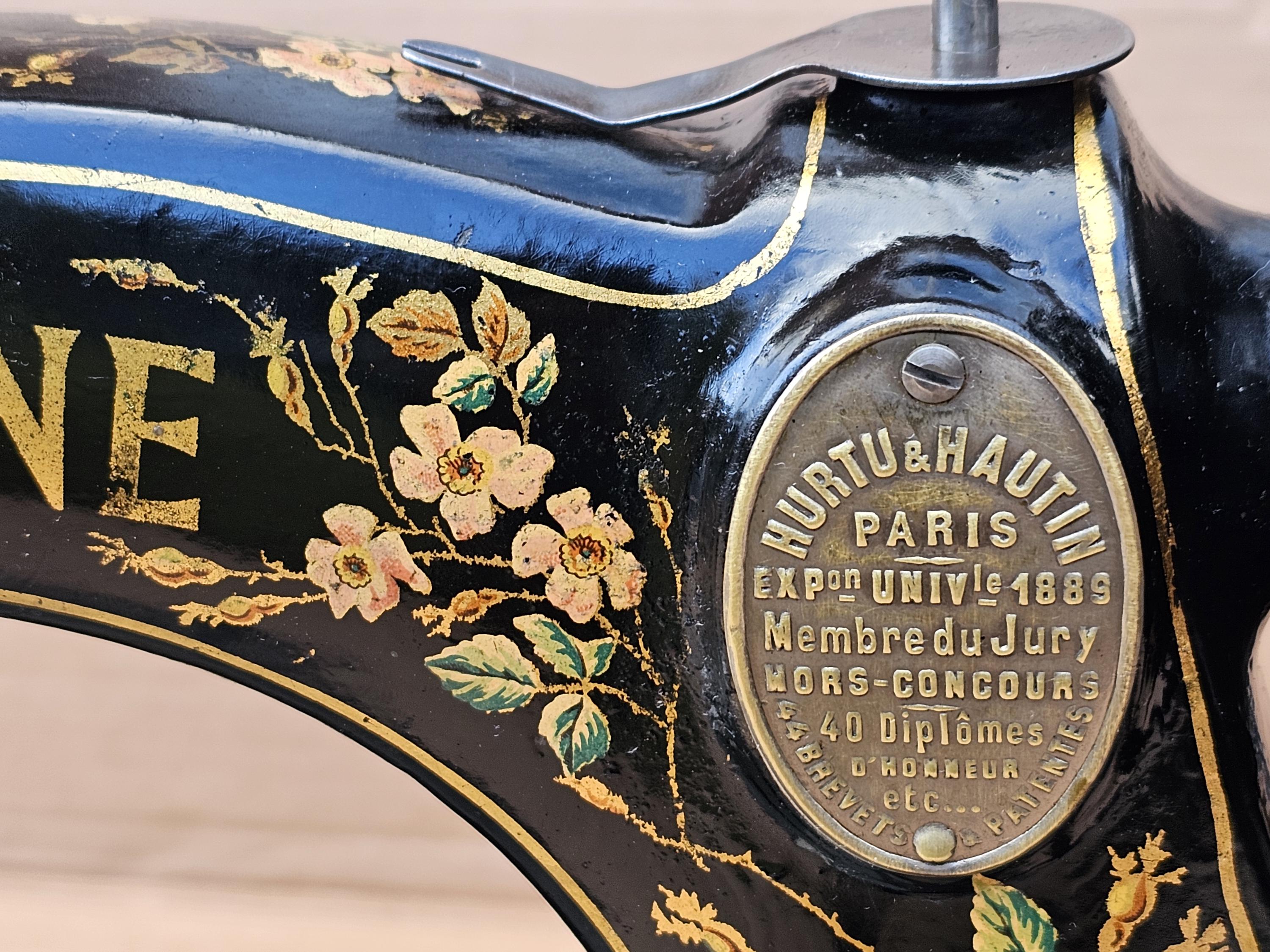 LA MODERNE Hurtu Veritable Antique Lockstich Sewing Machine Paris Head ...