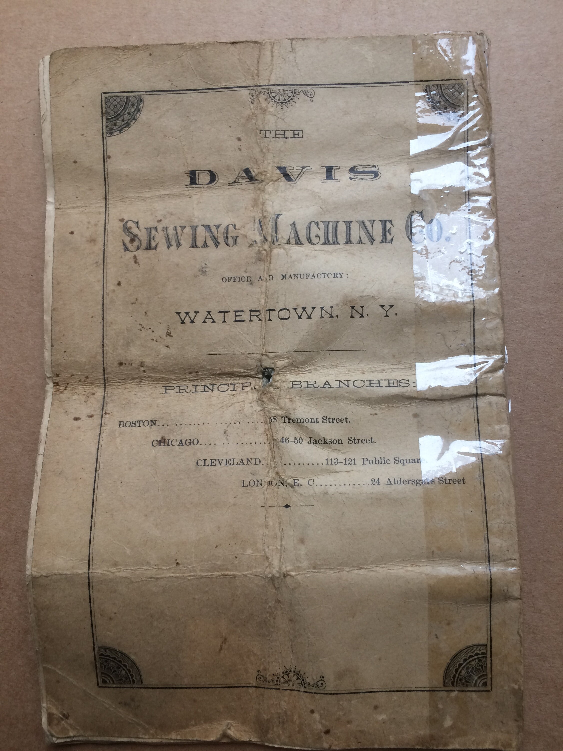 Davis Vertical Feed Hand Crank Sewing Machine Instruction Manual - Etsy